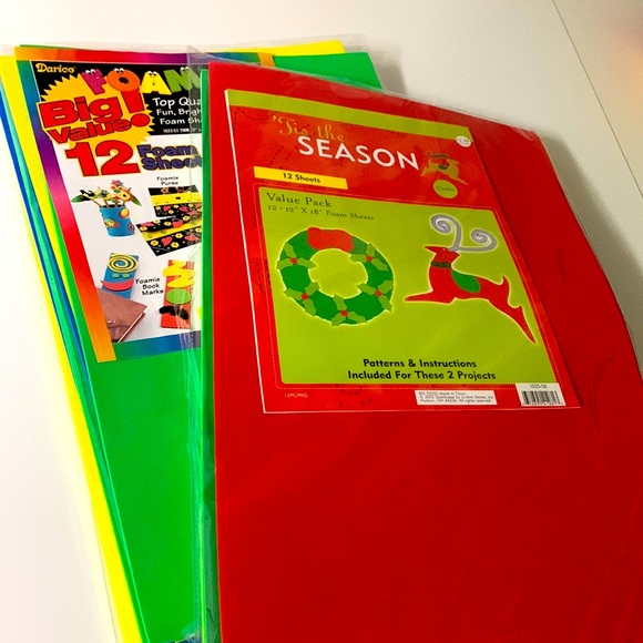 Art | 18 Foam Crafting Sheets In Assorted Colors 12 X 18 Each | Poshmark